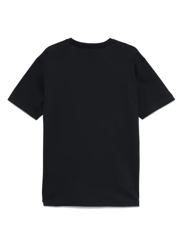 Giorgio Armani Logo Embroidered T-shirt - Blue