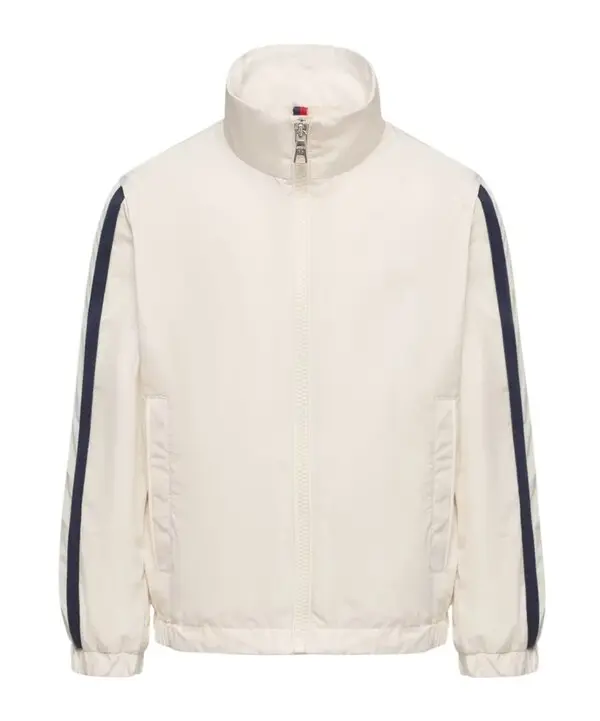 Moncler Zip-up Jacket With Striped Sleeves