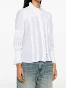 Zadig&Voltaire Trevy High-neck Lace Blouse