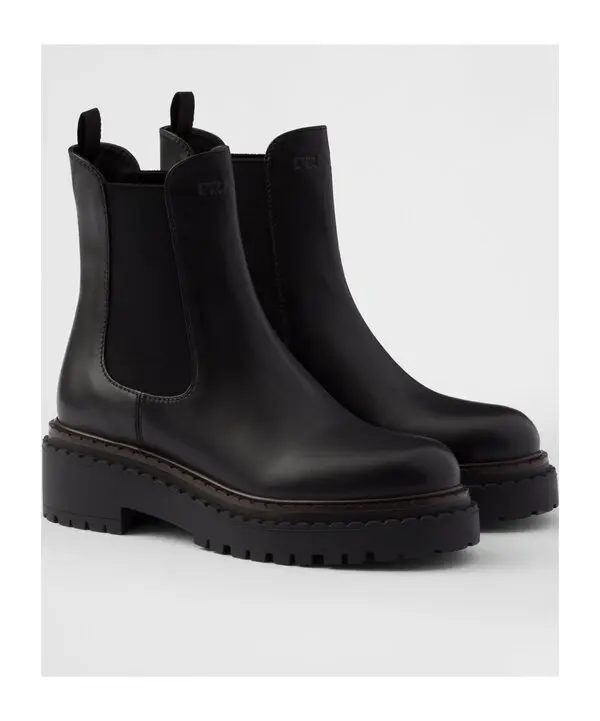 Prada Round-toe Chelsea Boots