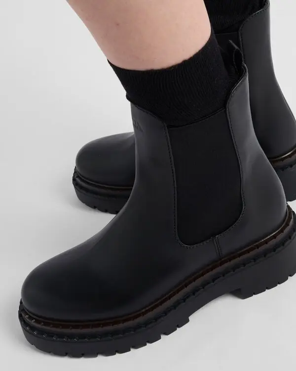 Prada Round-toe Chelsea Boots