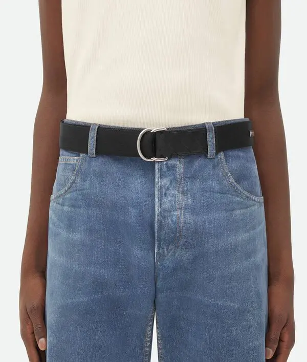 Bottega Veneta Webbing Nastro Belt With Double Buckle