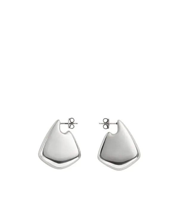 Bottega Veneta Small Fin Earrings - Silver