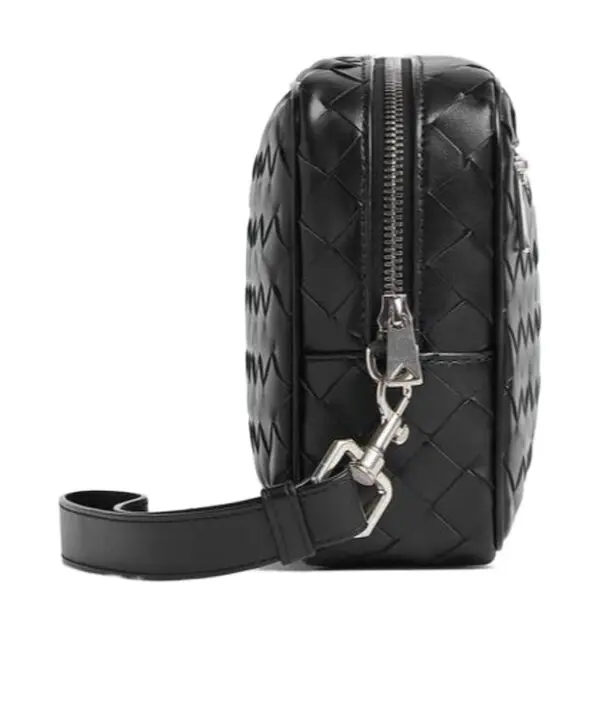 Bottega Veneta Intrecciato Zipped Handbag - Black