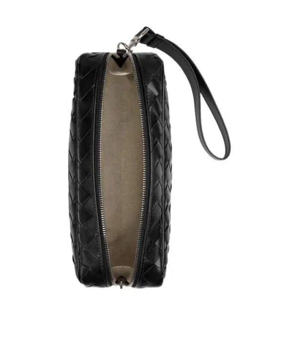 Bottega Veneta Intrecciato Zipped Handbag - Black