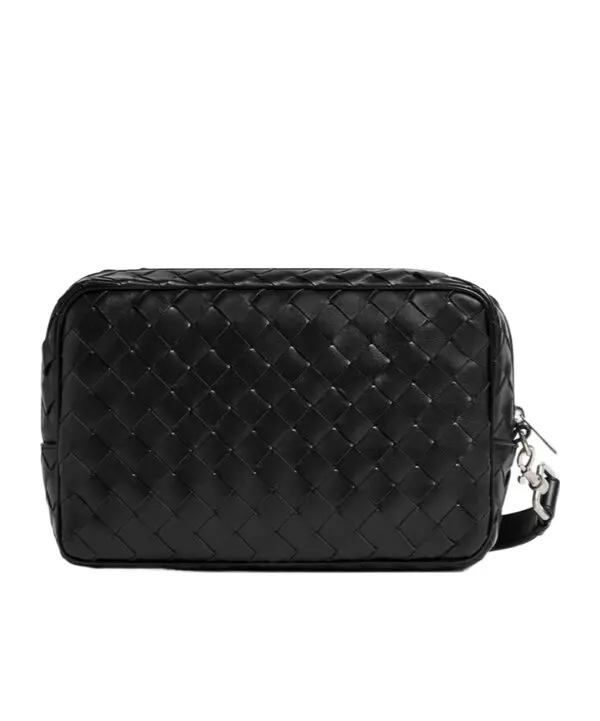 Bottega Veneta Intrecciato Zipped Handbag - Black