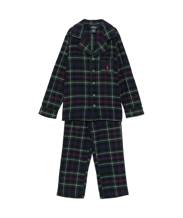 Polo Ralph Lauren Plaid Pajamas Two-piece - Black