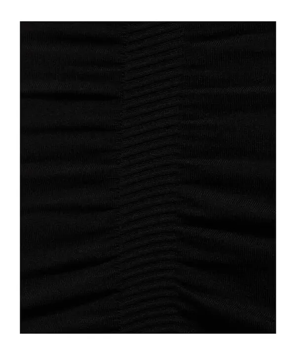 Alexander Wang Pleated Knit Maxi Skirt With Back Slit