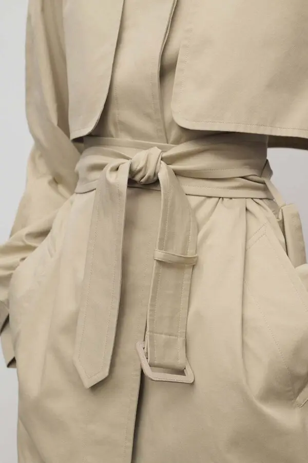 THE ROW Tavoris Trench Coat - Sandstone Brown