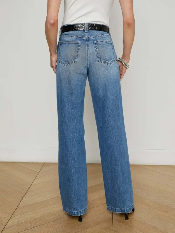 L'Agence Clayton Wide Leg Jeans