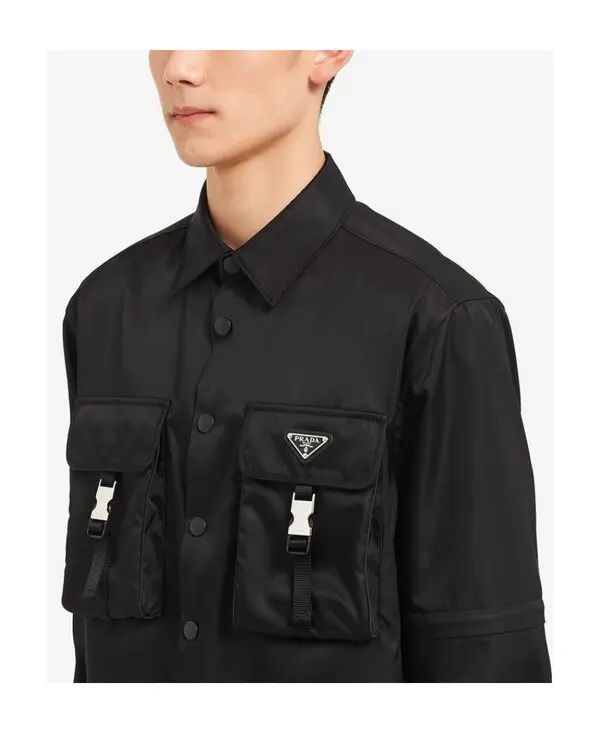 Prada Triangle-logo Long-sleeved Shirt