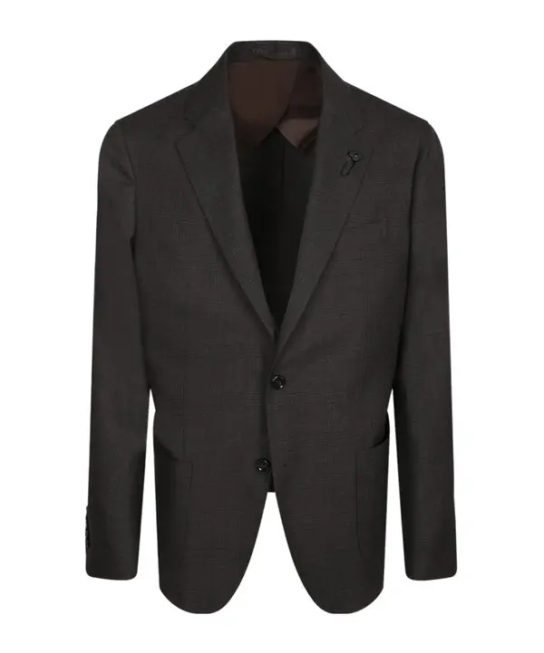 LARDINI Single-breasted Blazer - Black