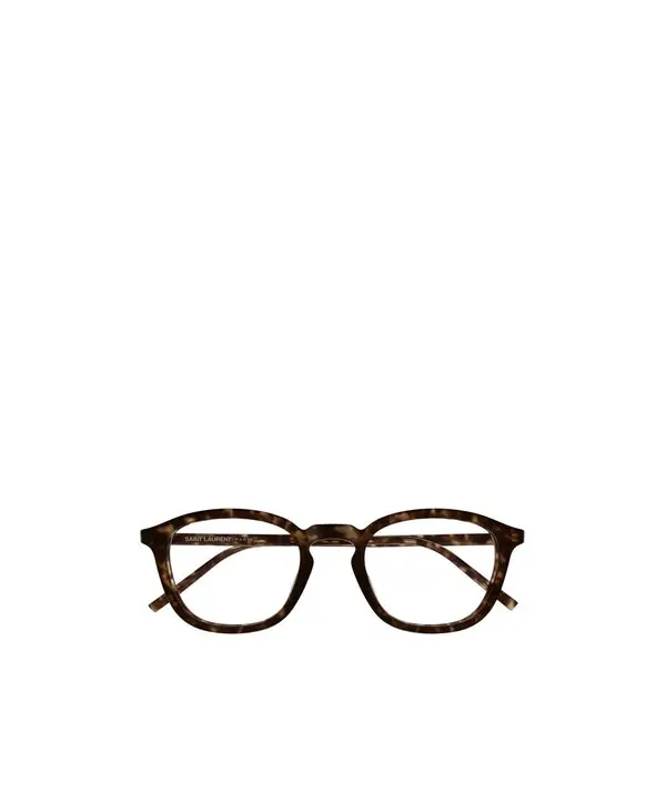 Saint Laurent Oval Frame Eyeglasses - Havana