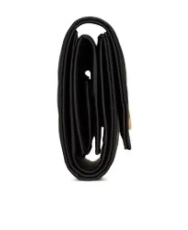 Saint Laurent Cassandre Matelassé Multi-folded Wallet - Black