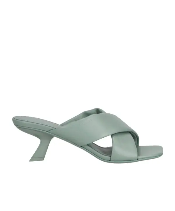 FERRAGAMO Crossover-strap High-heeled Sandals - Gray