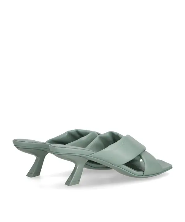 FERRAGAMO Crossover-strap High-heeled Sandals - Gray