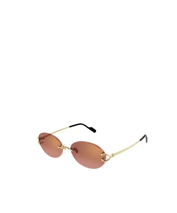 Cartier Rimless Oval Sunglasses - Golden