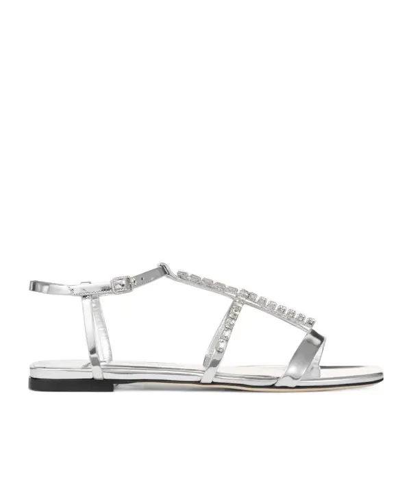 JIMMY CHOO Gwyn Square-toe Sandals - Black