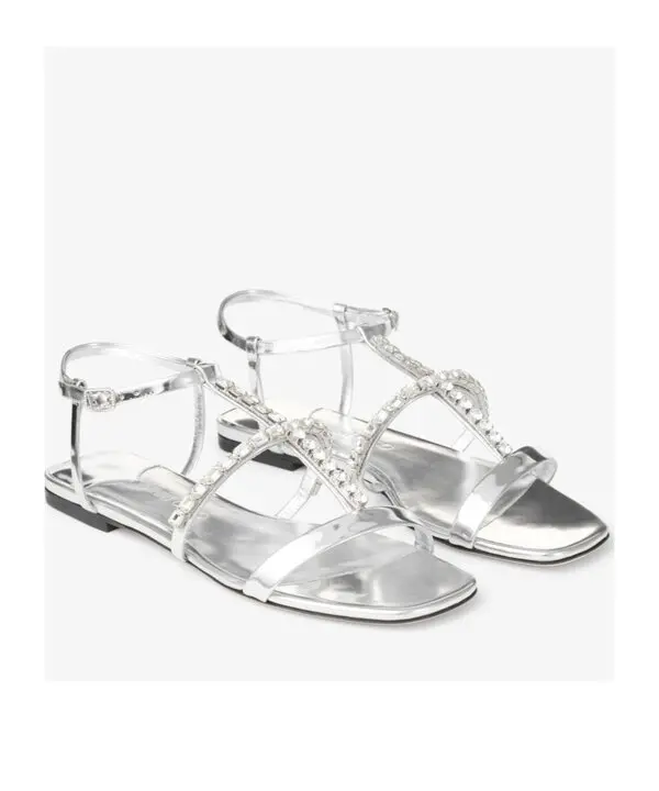 JIMMY CHOO Gwyn Square-toe Sandals - Black