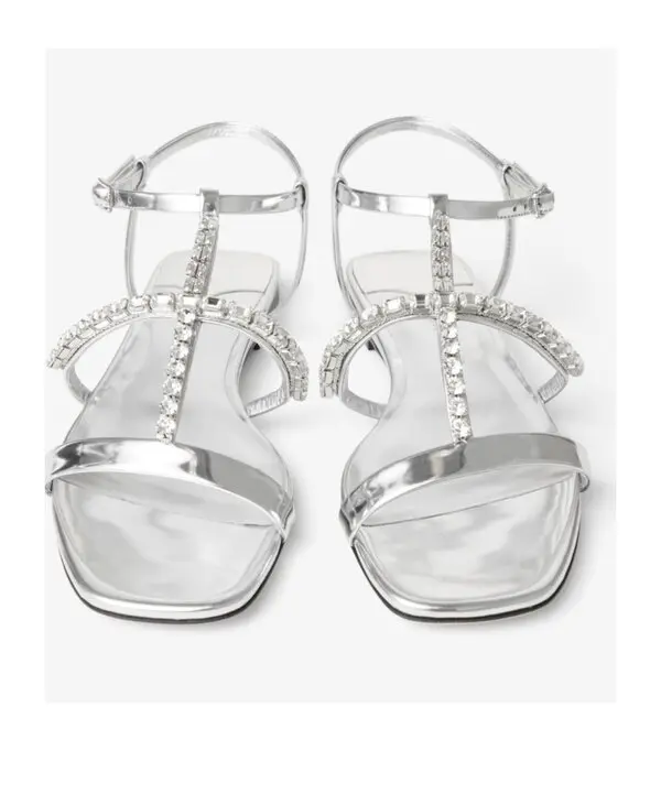 JIMMY CHOO Gwyn Square-toe Sandals - Black