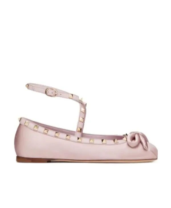 Valentino Garavani Rockstud Ballerina Flats - Purple Pink