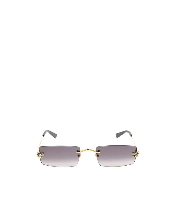 Cartier Frameless Rectangular Sunglasses - Gray