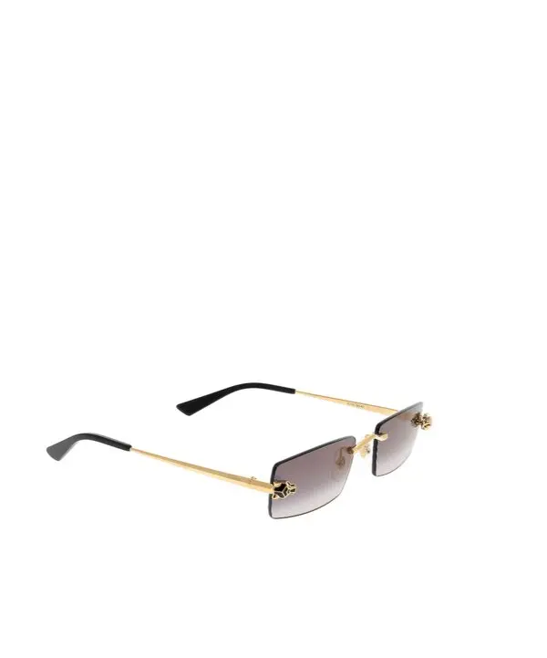Cartier Rimless Rectangular Sunglasses - Gray