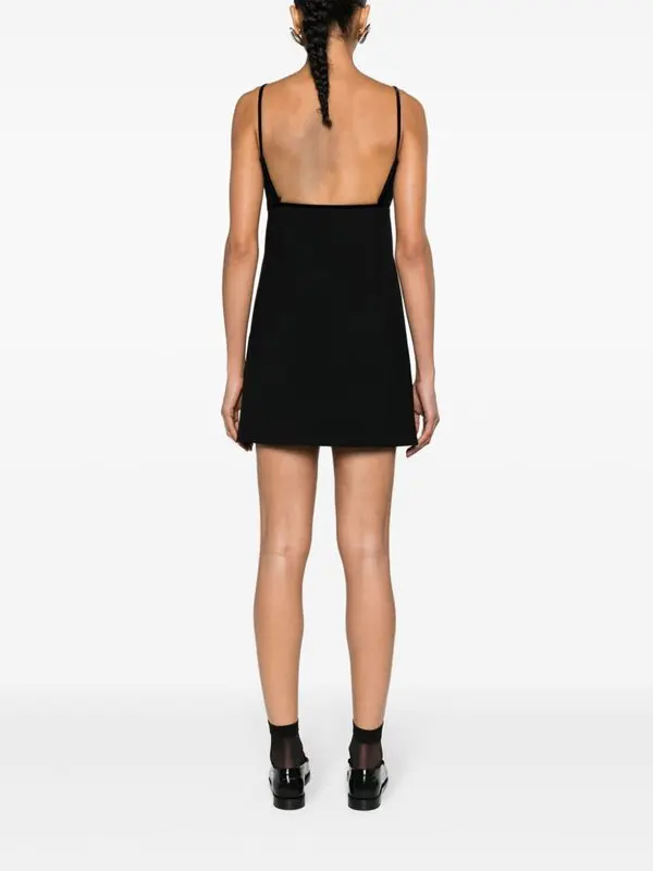 Celine Trapeze Mini Dress In Double Wool