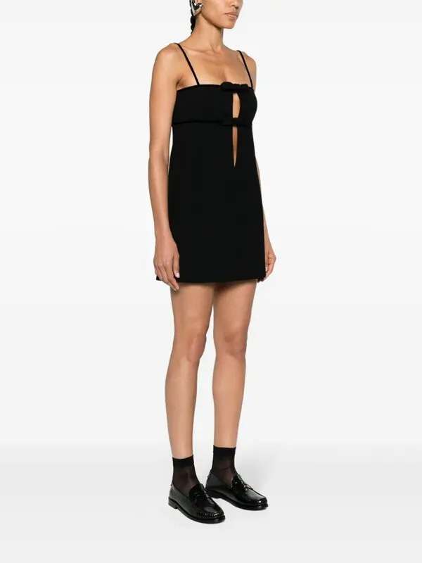 Celine Trapeze Mini Dress In Double Wool