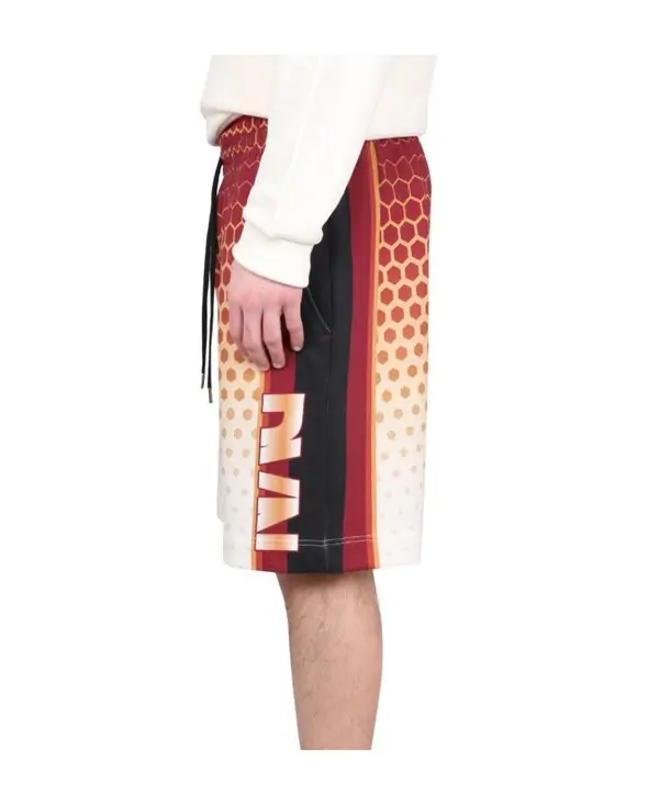 Dries Van Noten Printed Drawstring Bermuda Shorts - Multicolor