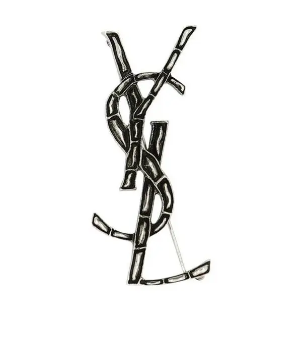 Saint Laurent Opyum Brooch - Gray