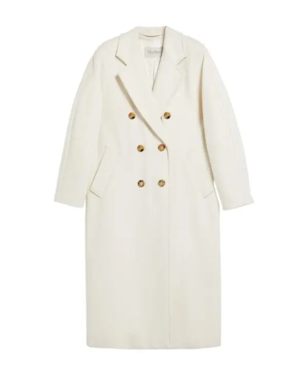 Max Mara Madame Double-breasted Coat - White