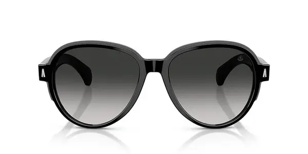 Moncler Logo Embellished Sunglasses - Black