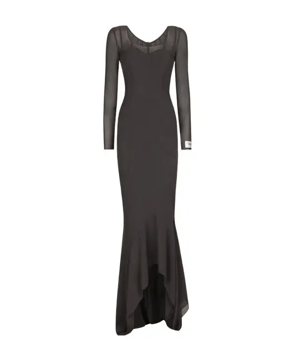 Dolce & Gabbana Long-sleeve Georgette Dress