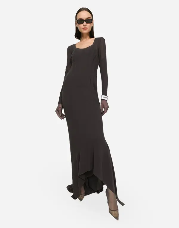 Dolce & Gabbana Long-sleeve Georgette Dress