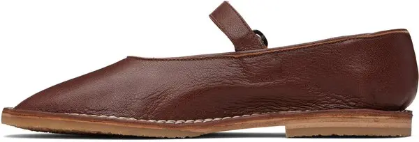 Hereu Mary Jane Flats - Chestnut