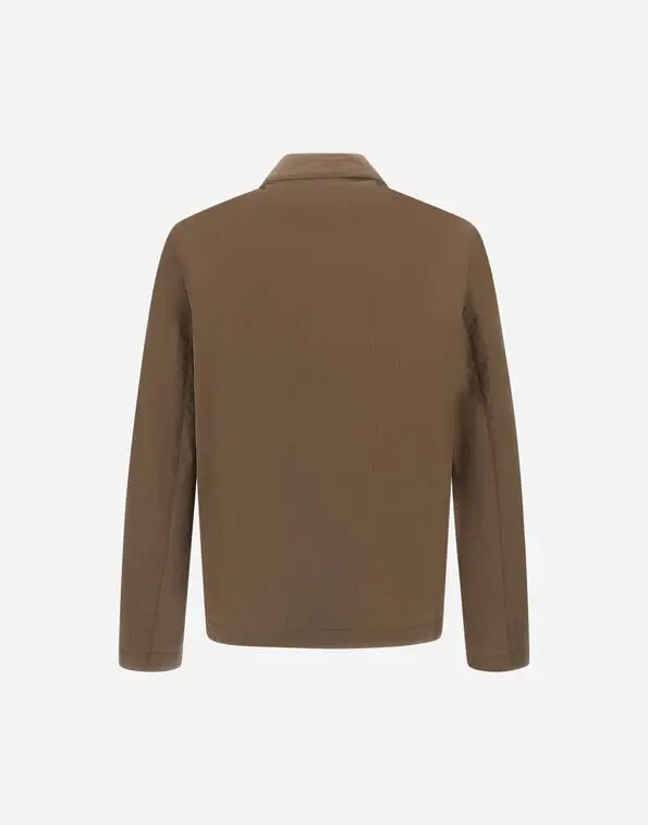 Herno Crinkled Shacket With Padded Lining - Brown