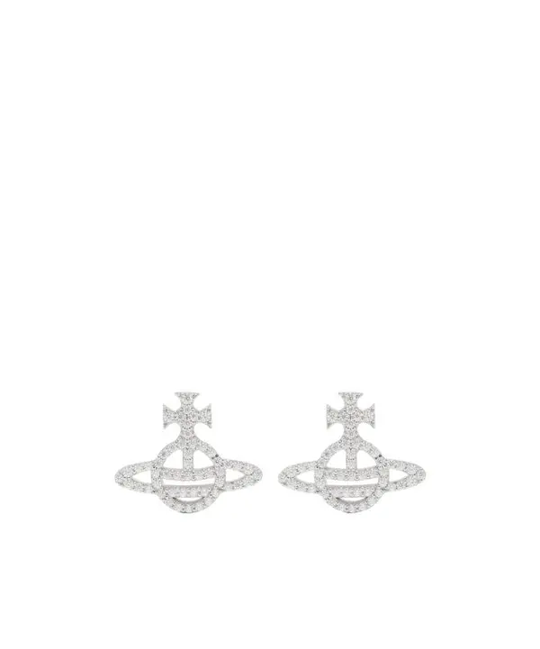 VIVIENNE WESTWOOD Embellished Orb Earrings - White