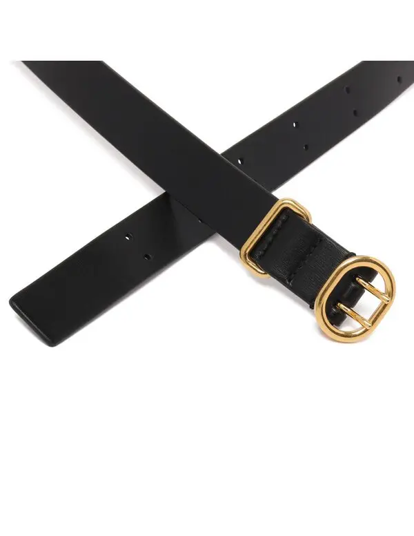 JIL SANDER Leather Belt With Buckle