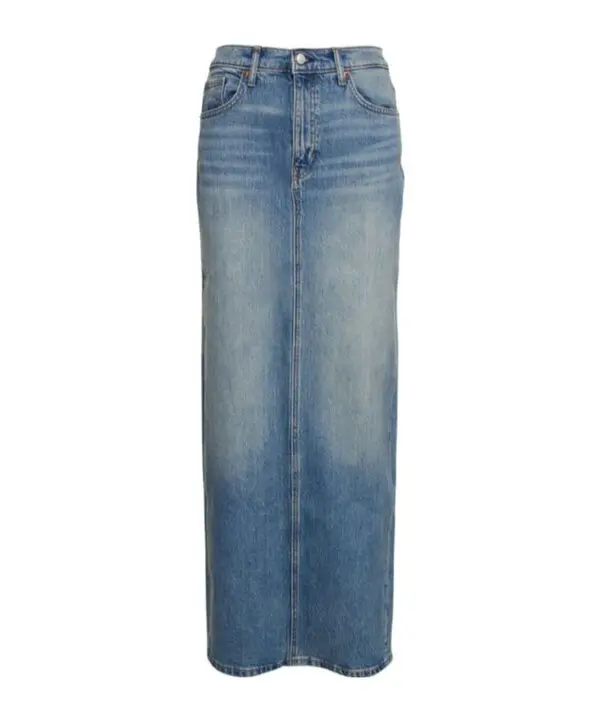 REFORMATION Daria Ultra High Rise Denim Maxi Skirt - Blue