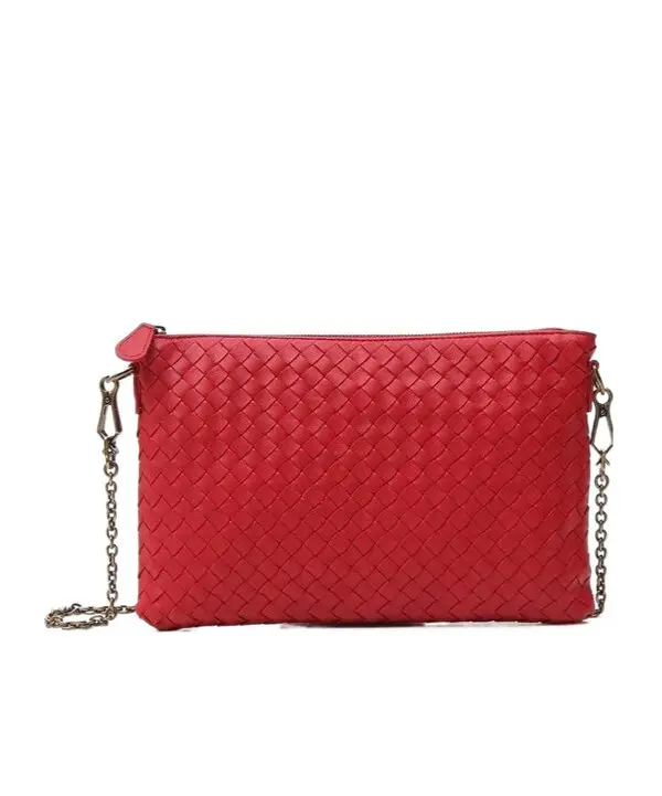 Bottega Veneta Woven Crossbody Bag - Red