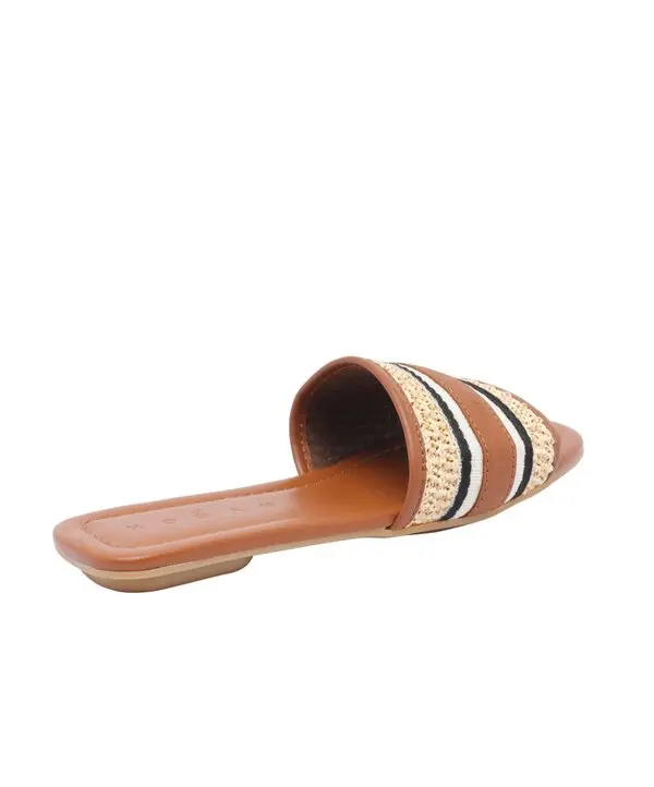 Hogan Striped Raffia Sandals