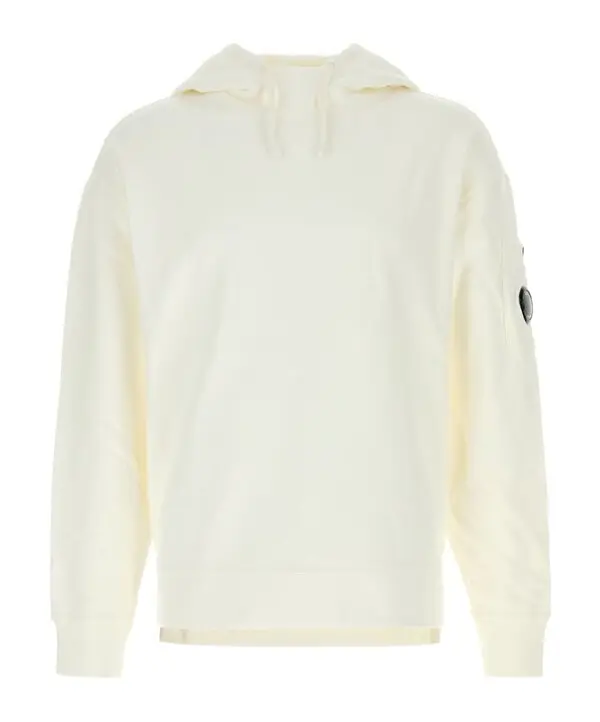 C.P. COMPANY Grs Crewneck Lens Jumper - White