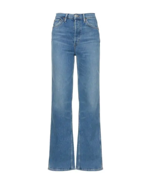 RE/DONE High-rise Straight Loose Jeans - Blue