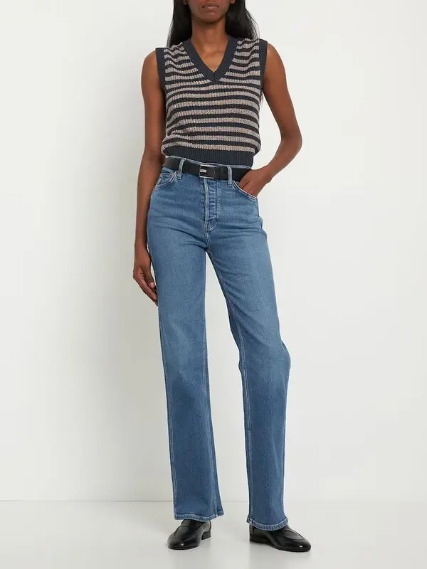 RE/DONE High-rise Straight Loose Jeans - Blue