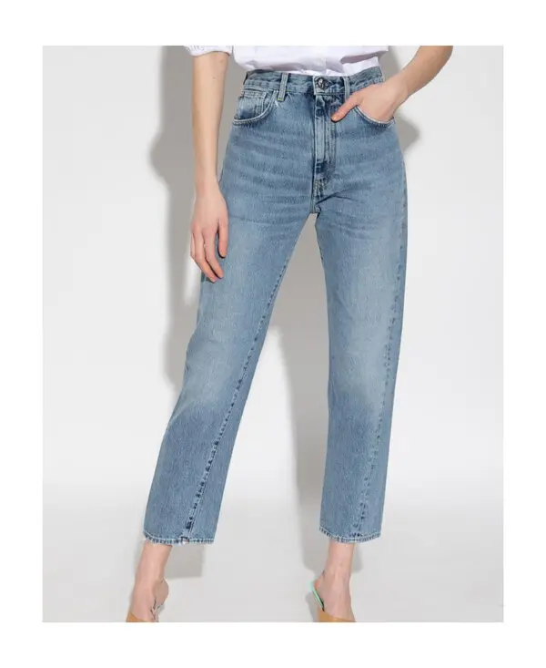 TOTEME High Waisted Cropped Jeans