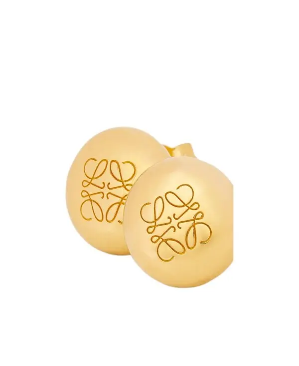 Loewe Anagram Pebble Stud Earrings - Yellow