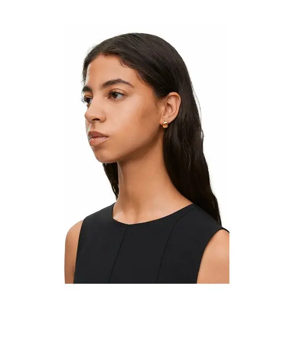 Loewe Anagram Pebble Stud Earrings - Yellow
