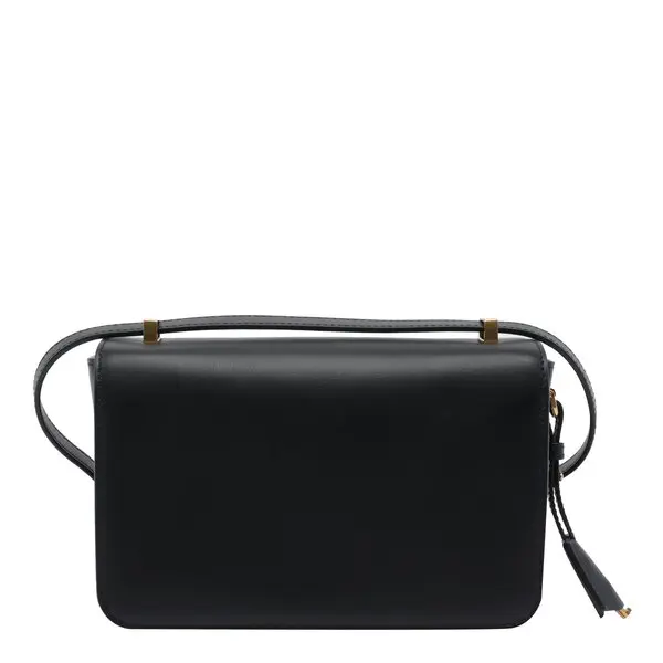 TOD'S Logo Hardware Shoulder Bag - Black