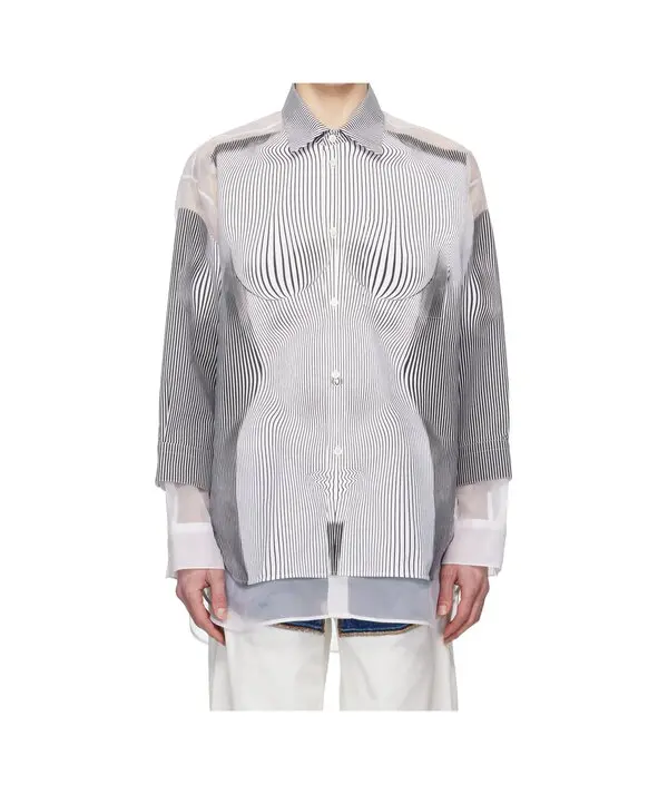 JEAN PAUL GAULTIER Striped Pattern Shirt